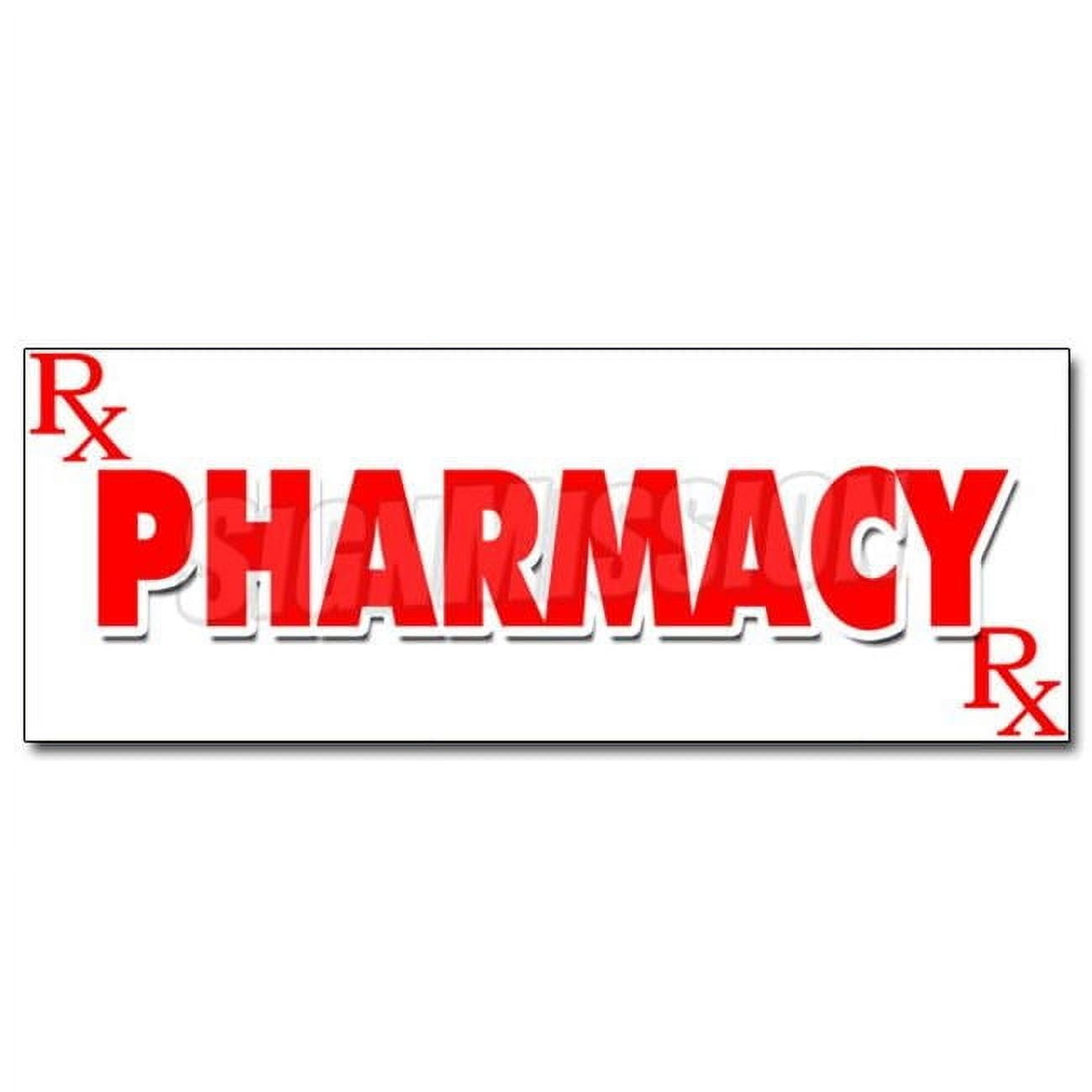 12 in. Pharmacy Decal Sticker - Prescription Drugs Beauty Deliver Open ...