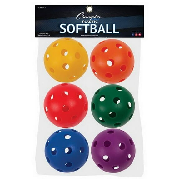 12 in. Plastic Softball Set, Assorted Colored - Walmart.com