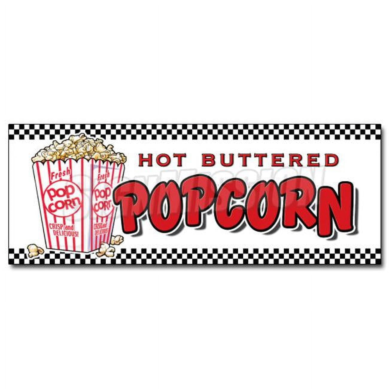 12 in. Popcorn Decal Sticker - Stand Cart Concession - Walmart.com
