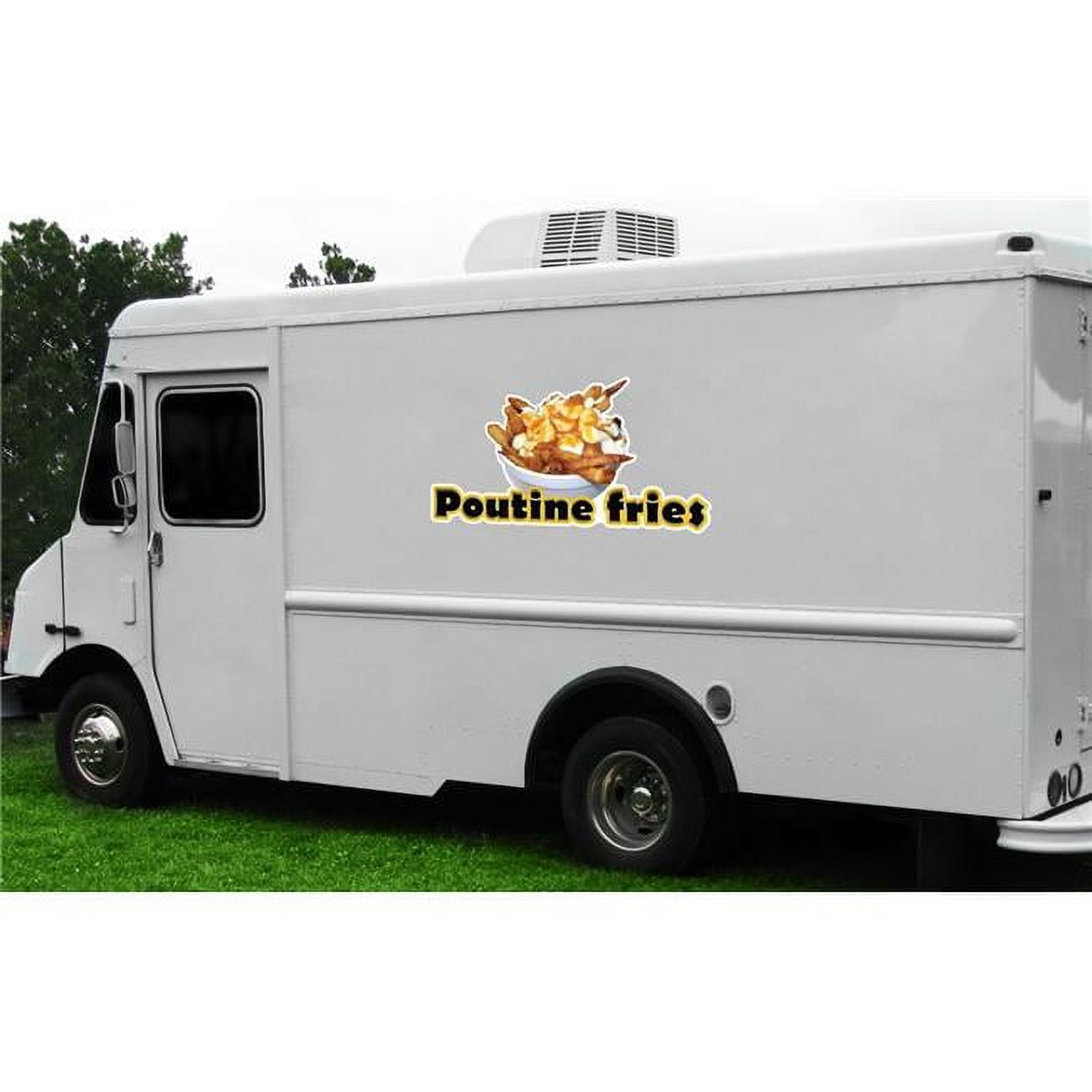 12 in. Poutine Fries Concession Decal Sign - Cart Trailer Stand Sticker ...