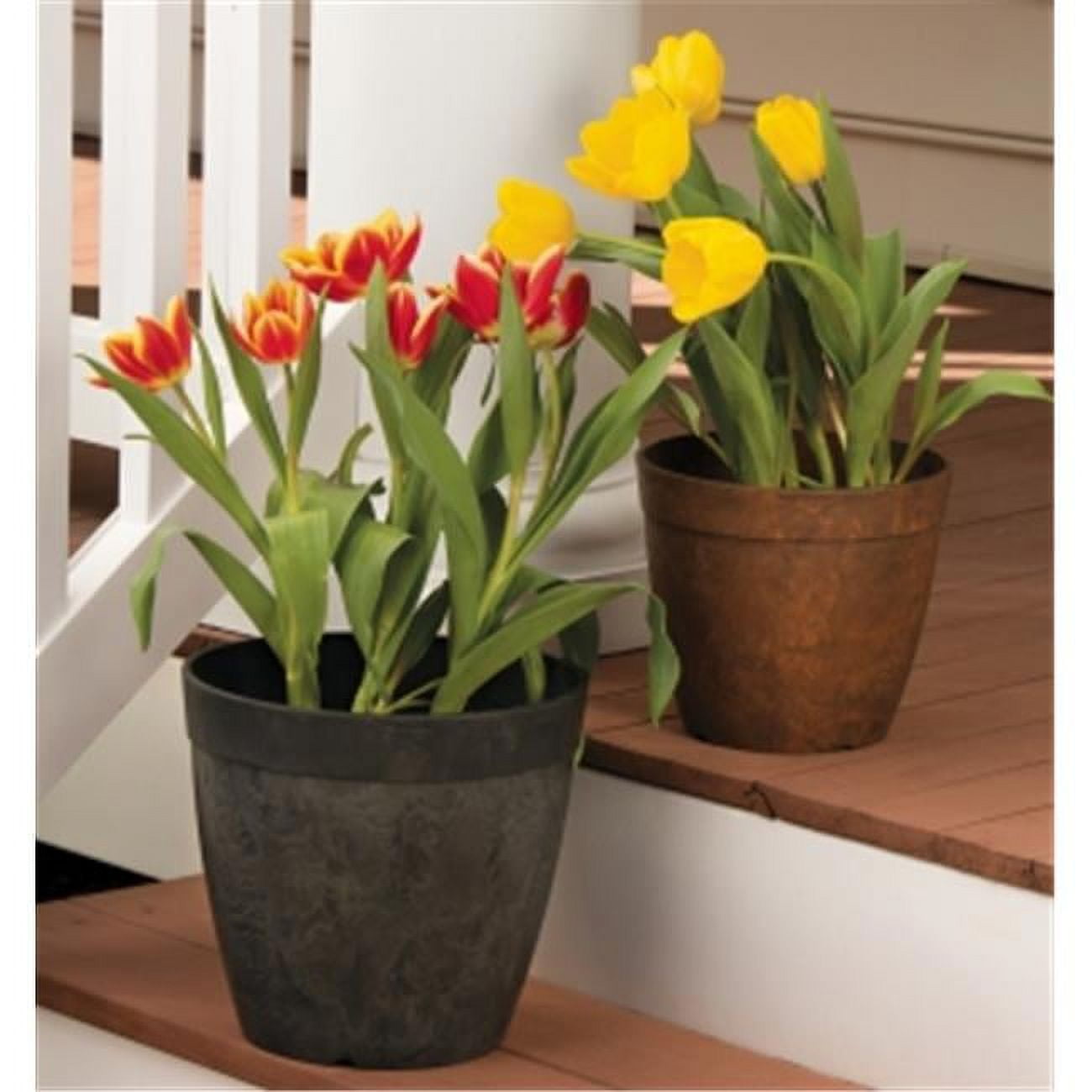 12 in. Round Dolce Planter - Rust - Walmart.com