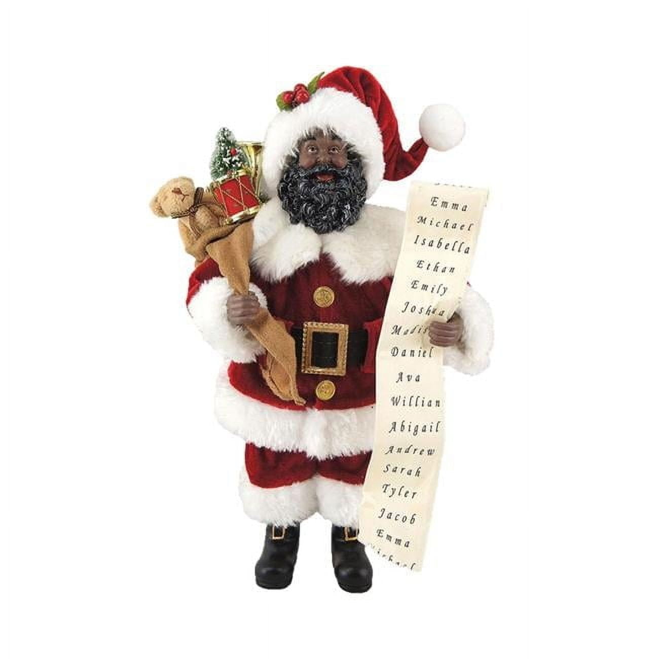 12 in. Santa with His List - Black - Walmart.com