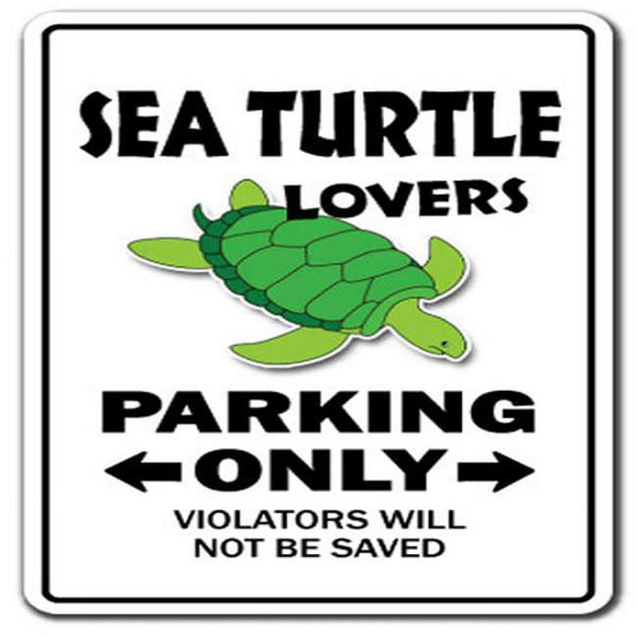 12 in. Sea Turtle Lovers Parking Sign - Ocean Aquarium Animal - Walmart.com