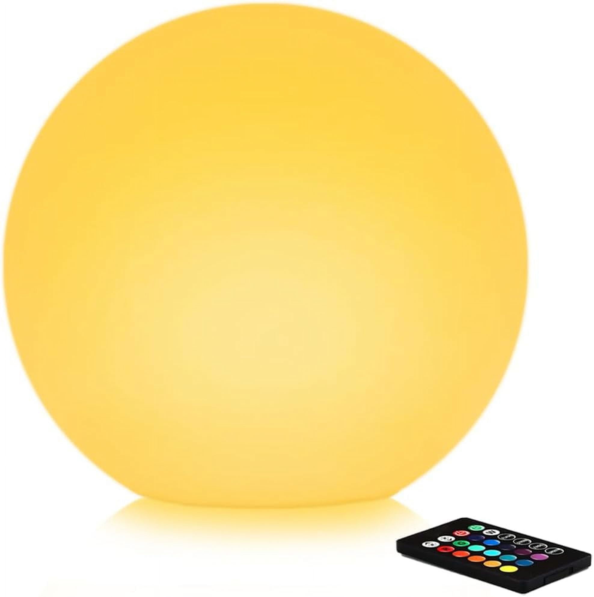 12-in Solar Garden Globe, Outdoor Glowing Ball Light w/Remote, 16 RGB ...