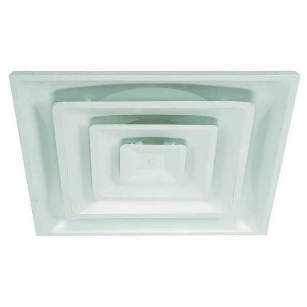 12 in Square 3 Cone Ceiling Diffuser, White(4MJV5) - Walmart Business ...
