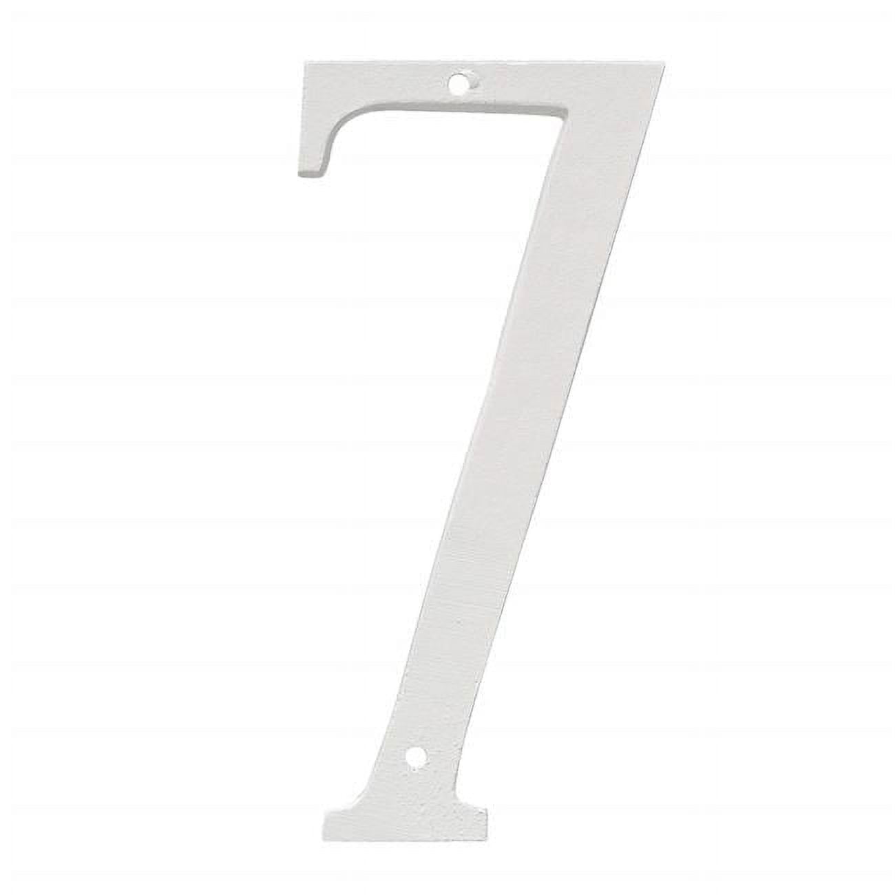12 in. Standard House Number, White - Number 7 - Walmart.com