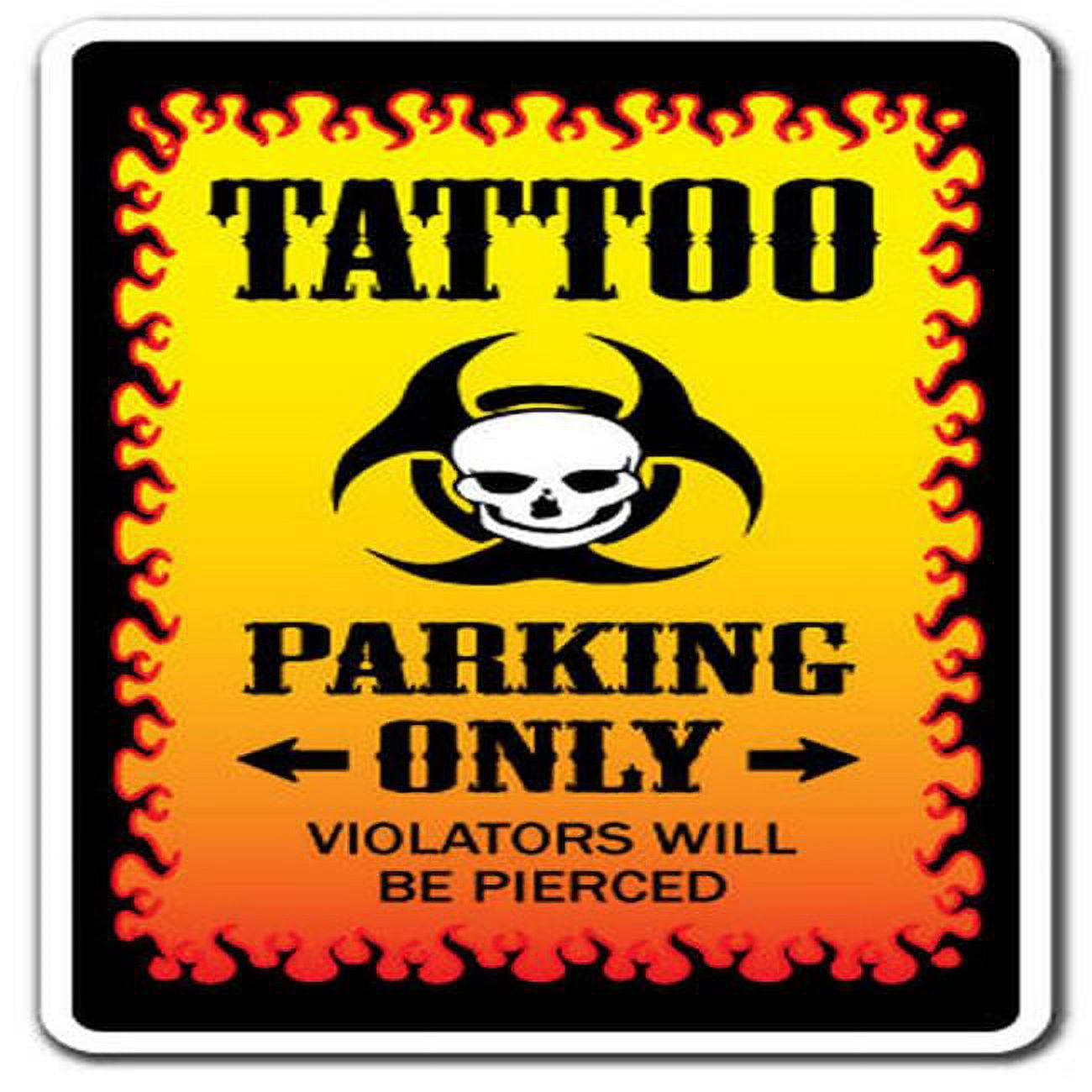 12 in. Tattoo Sign Parking Sign - Tattoos Shop Ink Art Parlor Studio ...