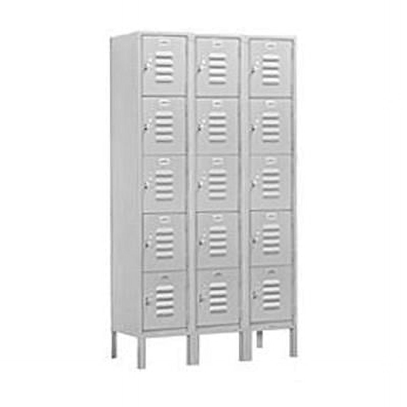 12 in. W x 78 in. H x 18 in. D Standard Metal Locker-Five Tier Box ...