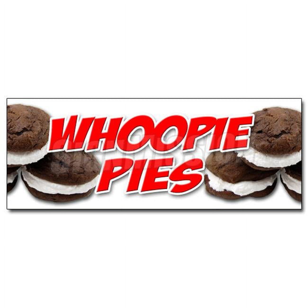 12 in. Whoopie Pies Decal Sticker - Cake Pie Gob Black & White Bob ...