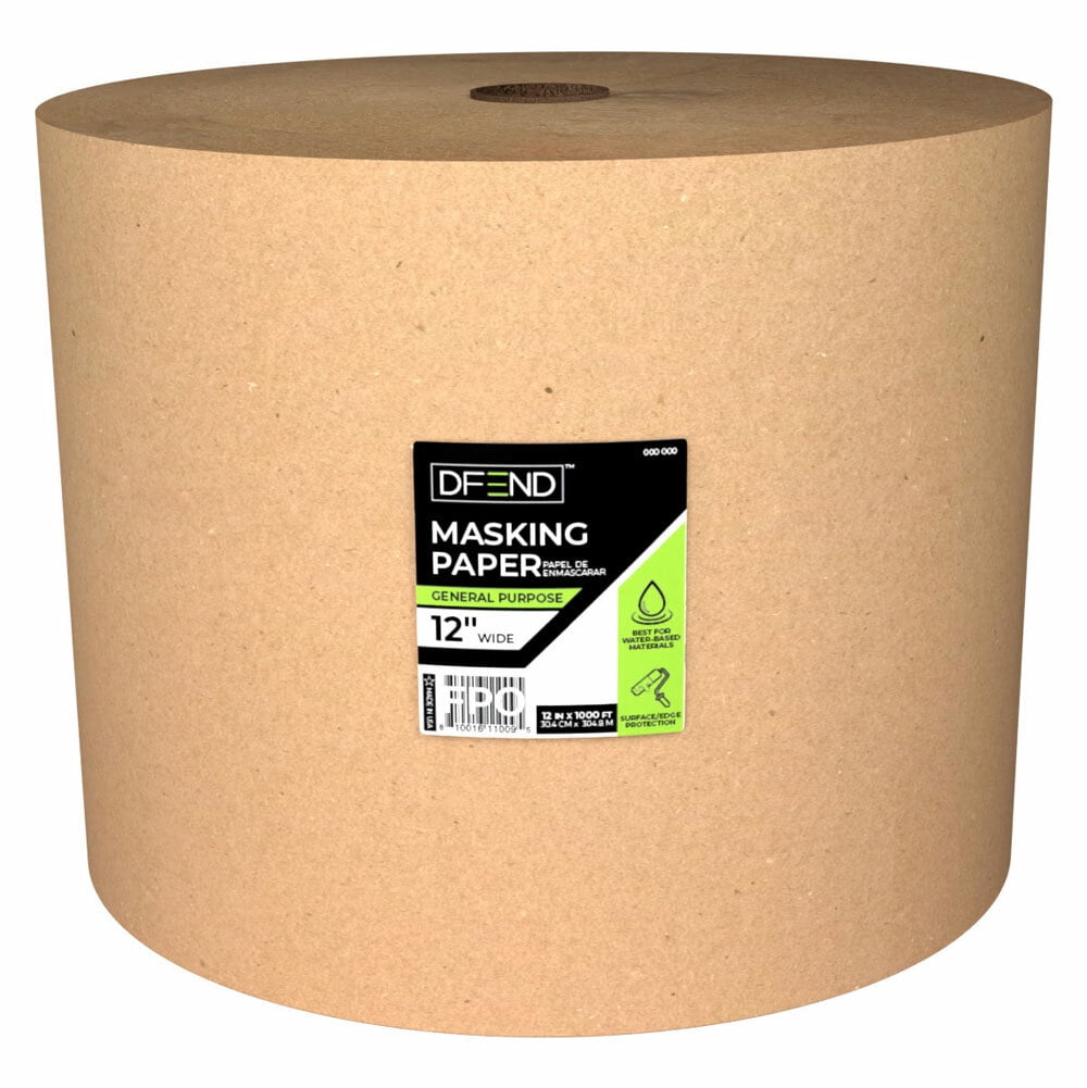 12 in x 1000 ft Kraft Masking Roll - Walmart.com