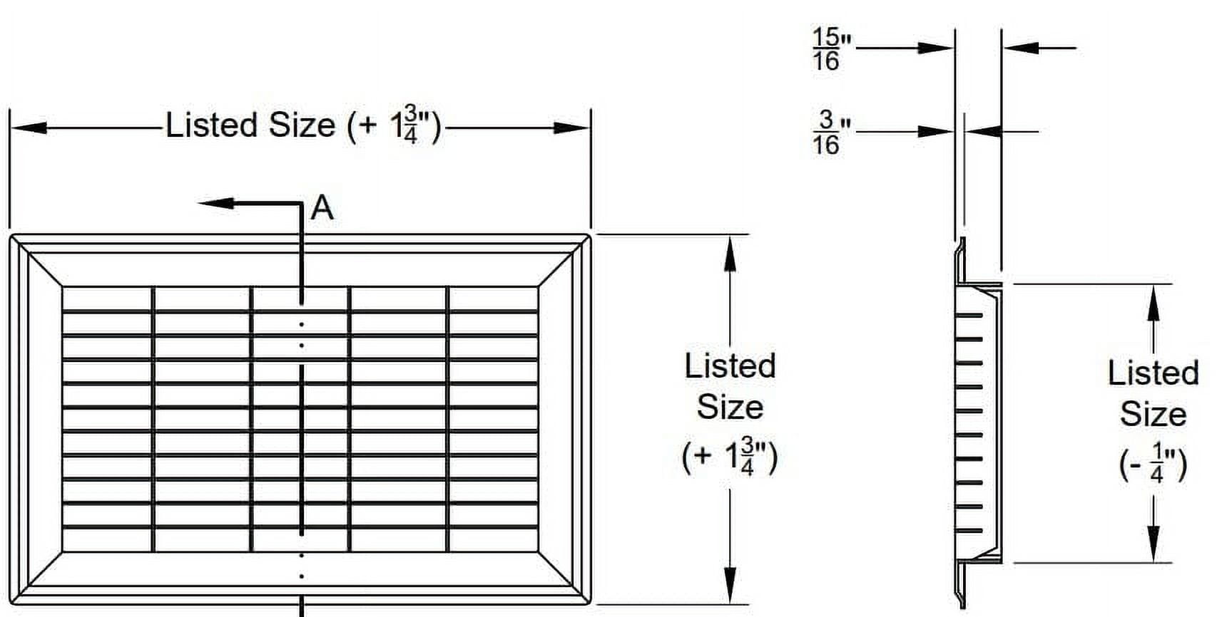 12 in. x 30 in. Heavy Duty Floor Return Air Grille - Walmart.com