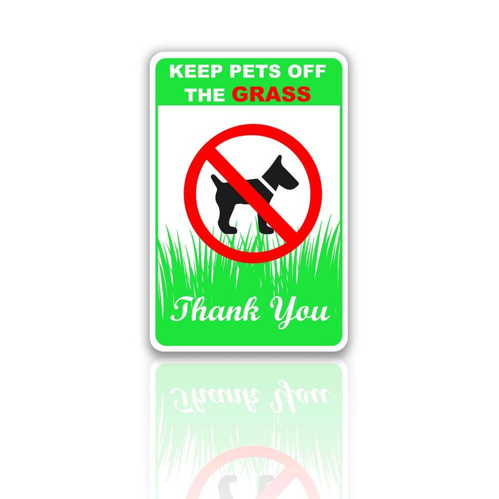 12 in. x 8 in. Keep Pets Dogs Off the Grass Plastic Sign - Walmart.com