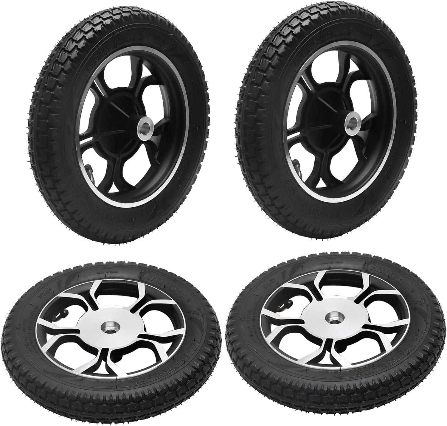 12 inch 12 1/2 x 2 1/4 Wheelchair Tire Wheels Assembly, 62-203 12x2.25/ ...