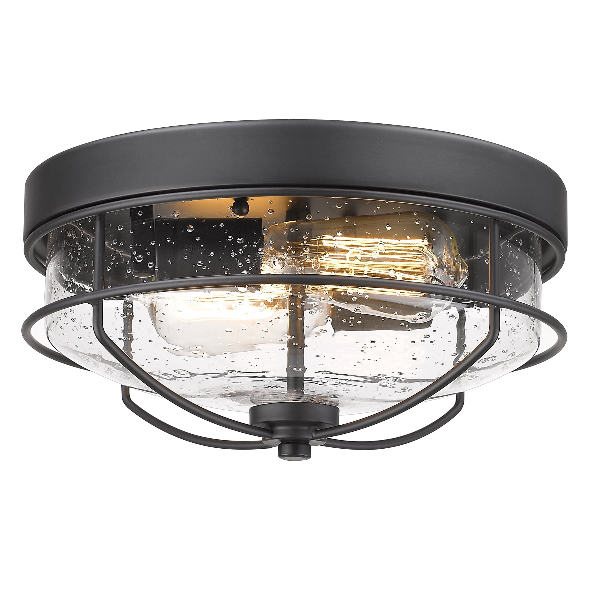 12 inch 2-Light Black Flush Mount Ceiling Light Fixtures Farmhouse ...
