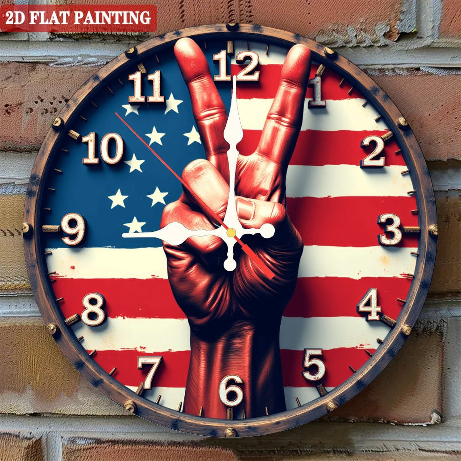 12-inch（30cm） art decorative wall clock，A circular, multicolored ...