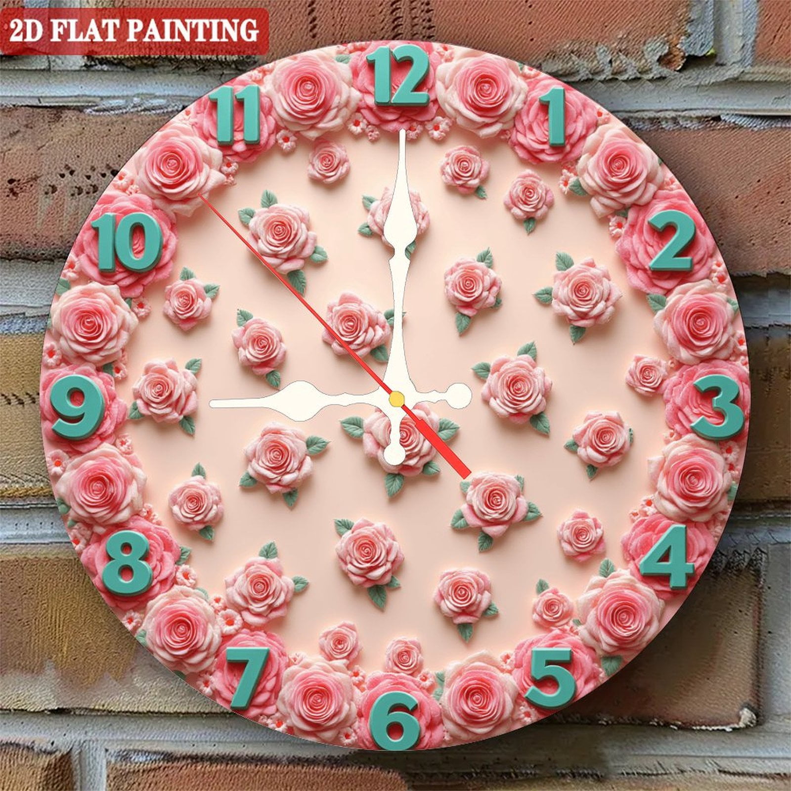 12-inch（30cm） art decorative wall clock，A circular, symmetrical design ...