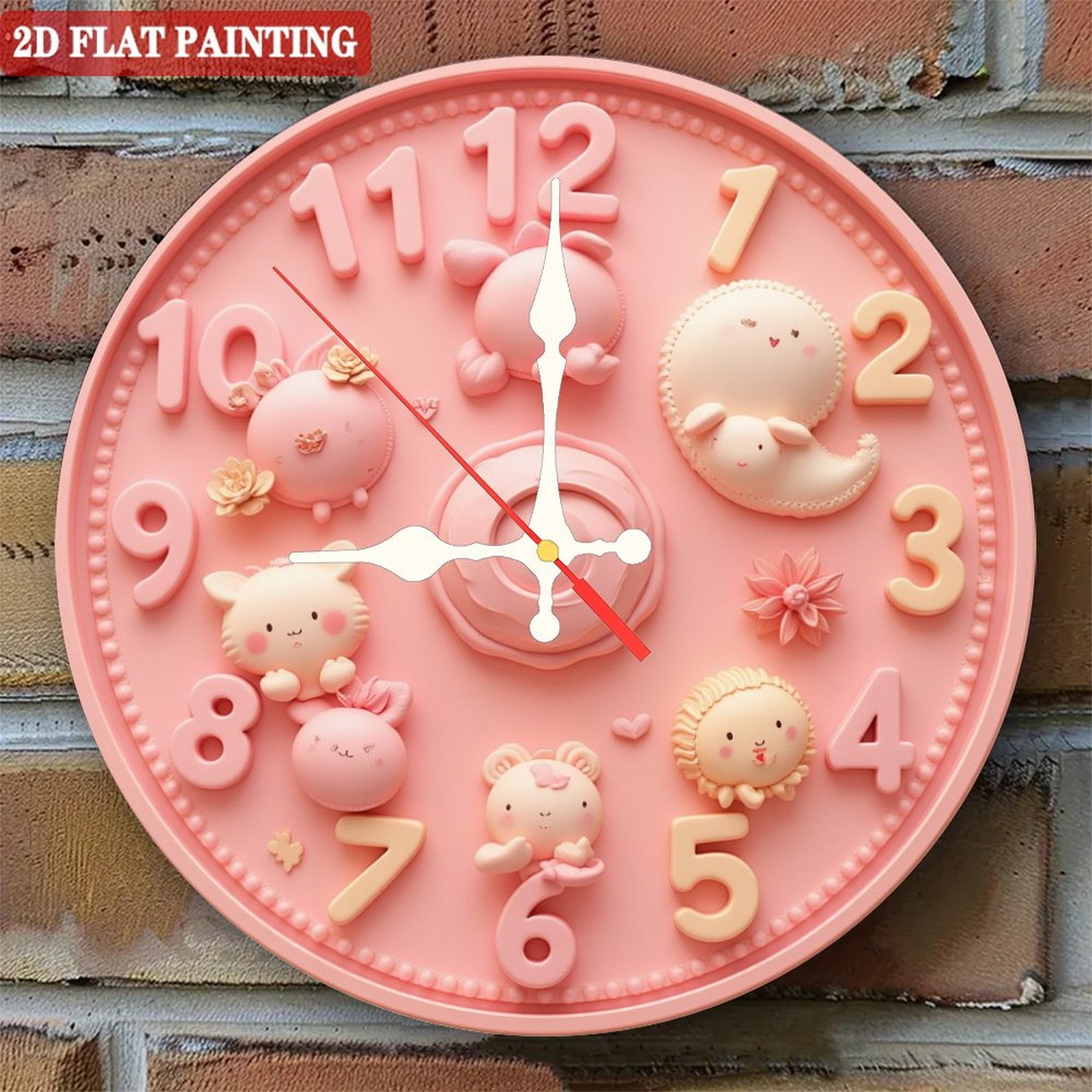 12-inch（30cm） art decorative wall clock，A clock face with a tomato at ...