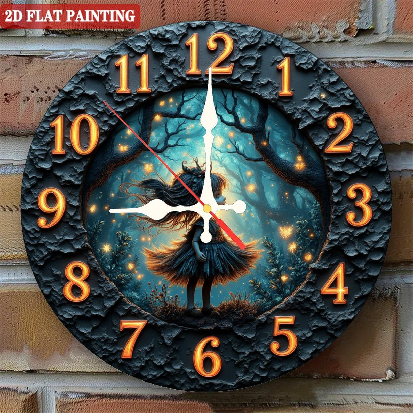 12-inch（30cm） art decorative wall clock，A cluster of small, expressive ...