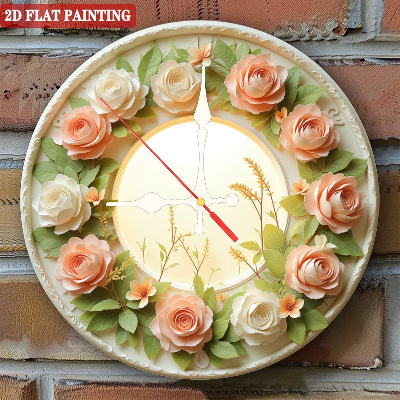 12-inch（30cm） art decorative wall clock，A honeycomb and bees in a ...