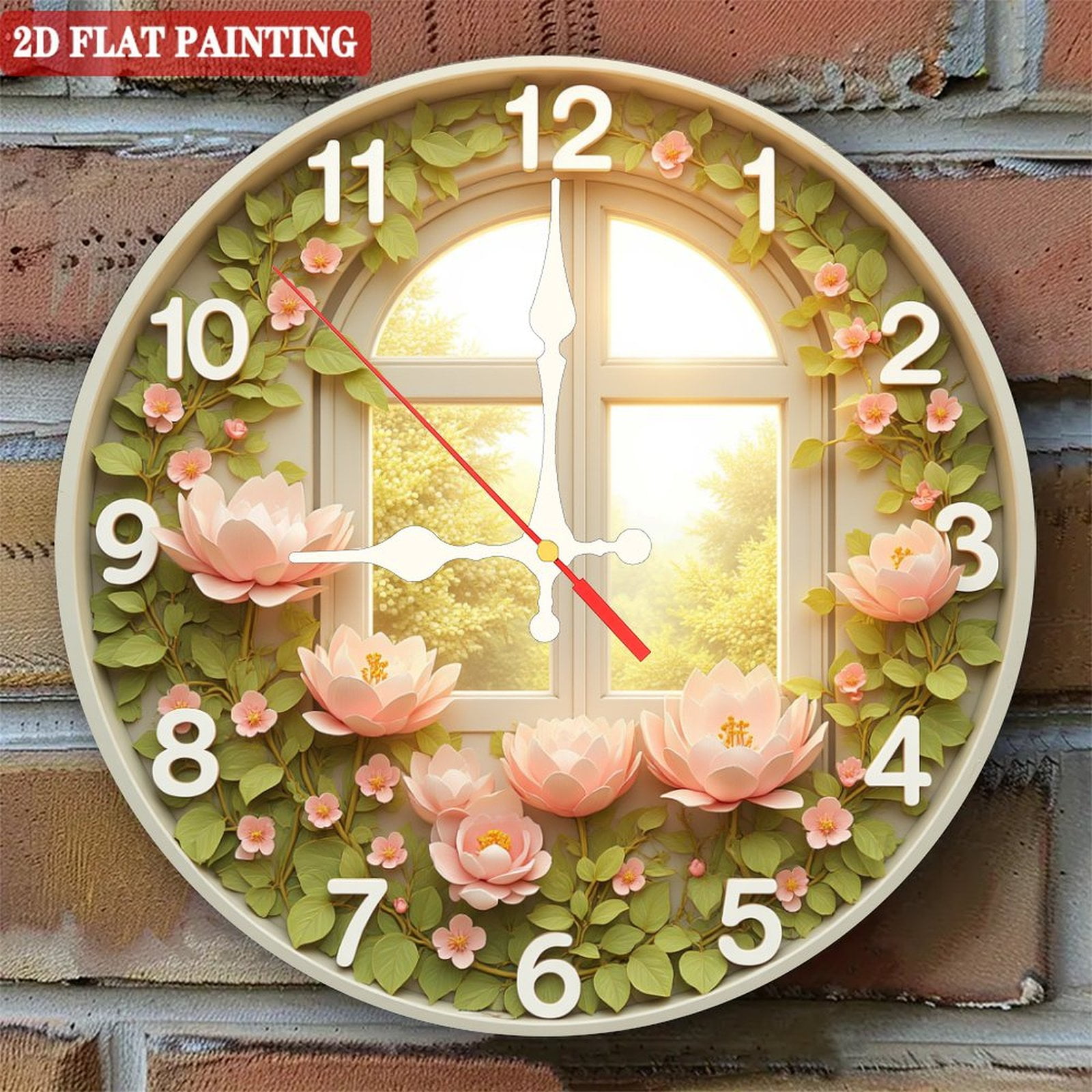 12-inch（30cm） art decorative wall clock，Features a cute character ...