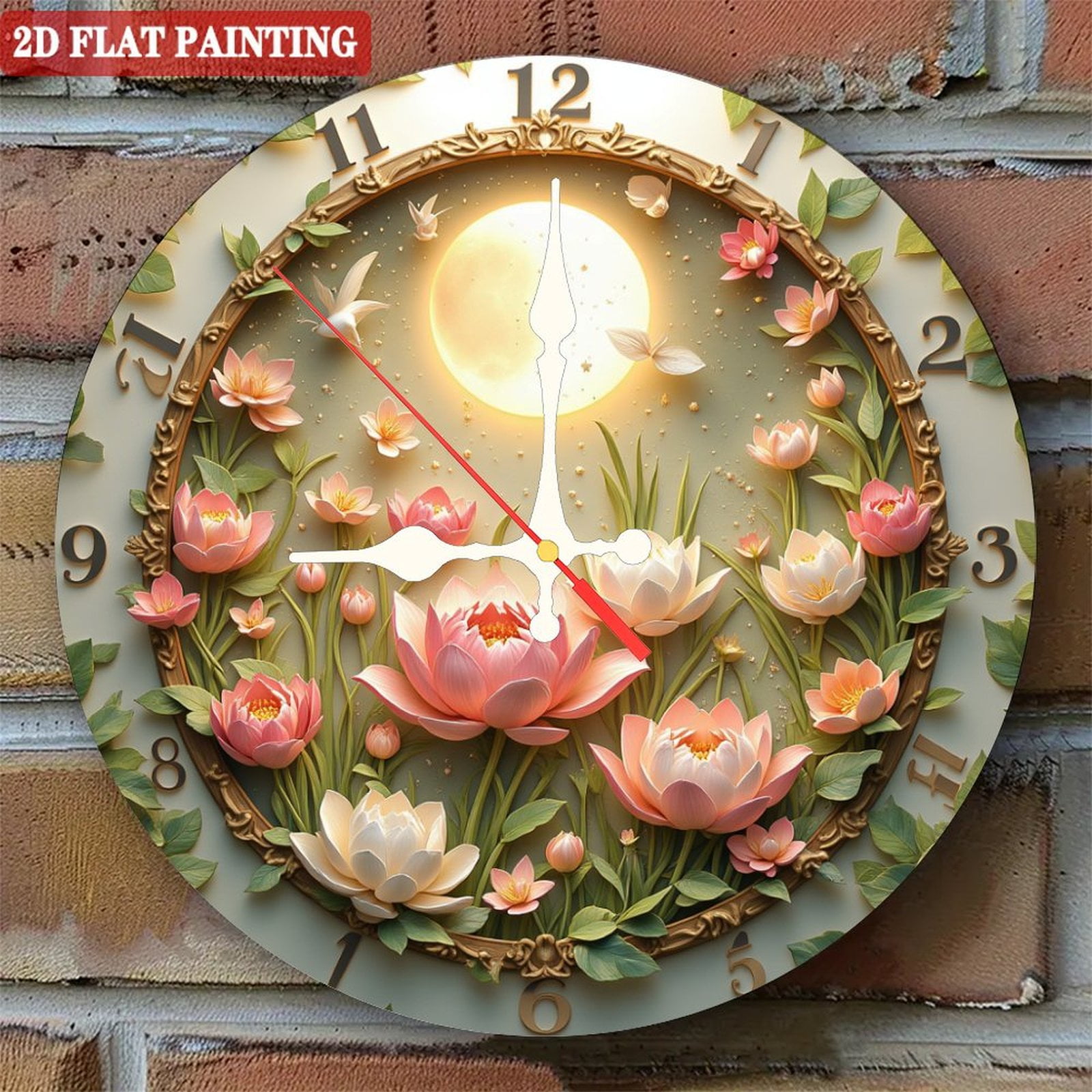 12-inch（30cm） art decorative wall clock，Filled with a dense array of ...