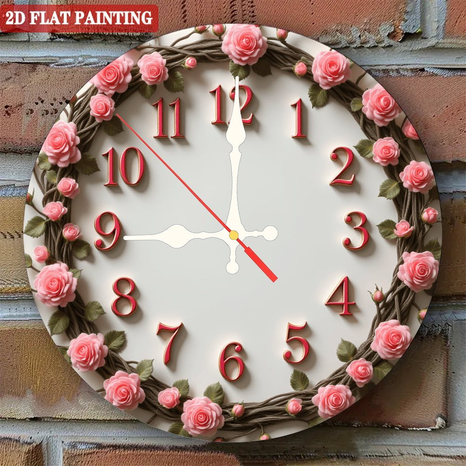 12-inch（30cm） art decorative wall clock，Intricate, ornate patterns in ...