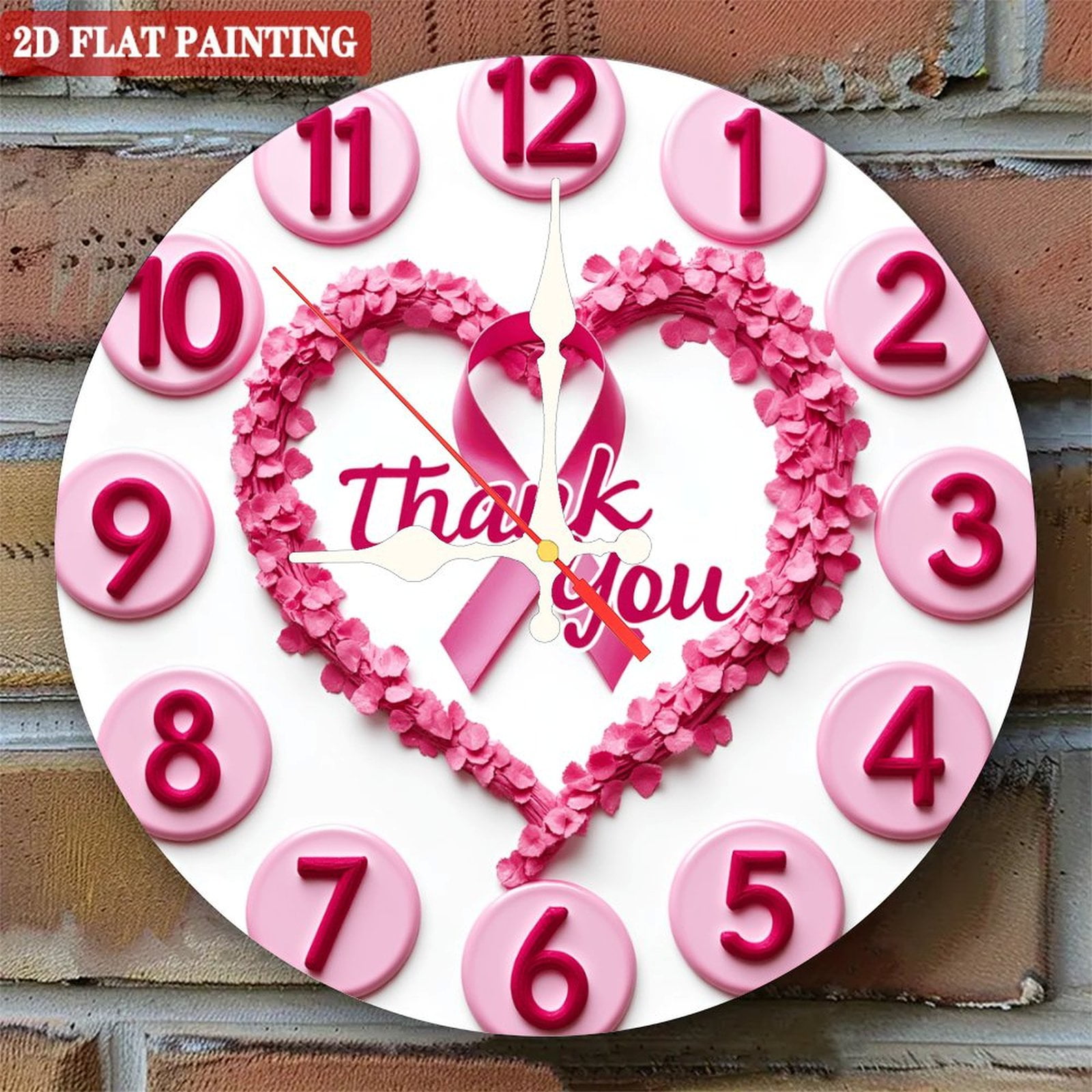 12-inch（30cm） art decorative wall clock，Roman numerals encircle a ...