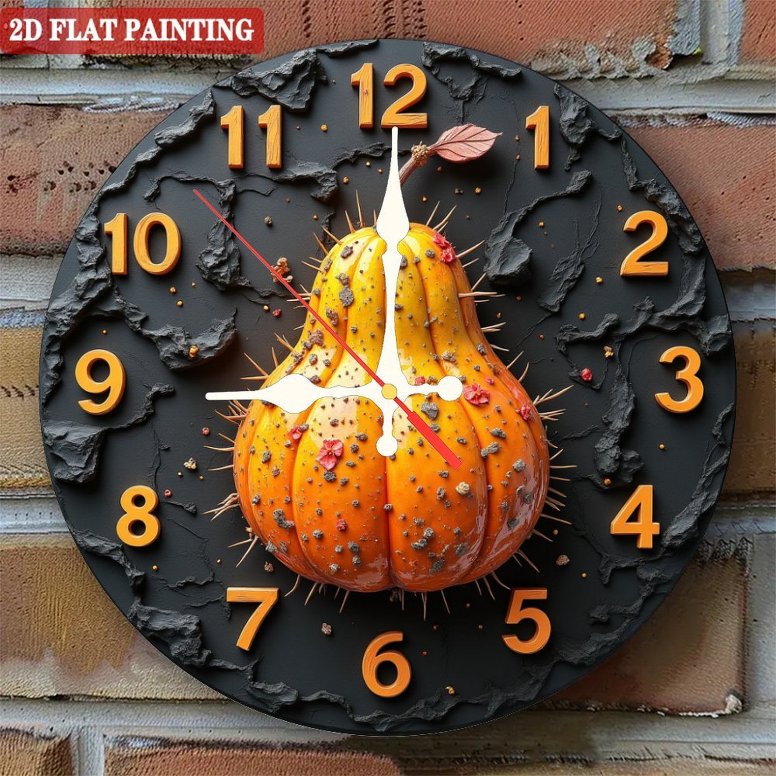 12-inch (30cm) artistic decorative wall clock; Another pear, playful ...
