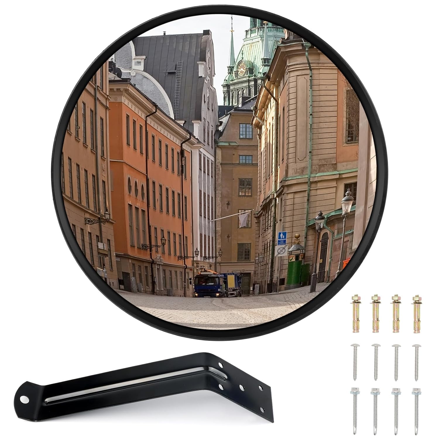 12 inch Acrylic Convex Safety Mirror Adjustable Wide Angle Convex ...