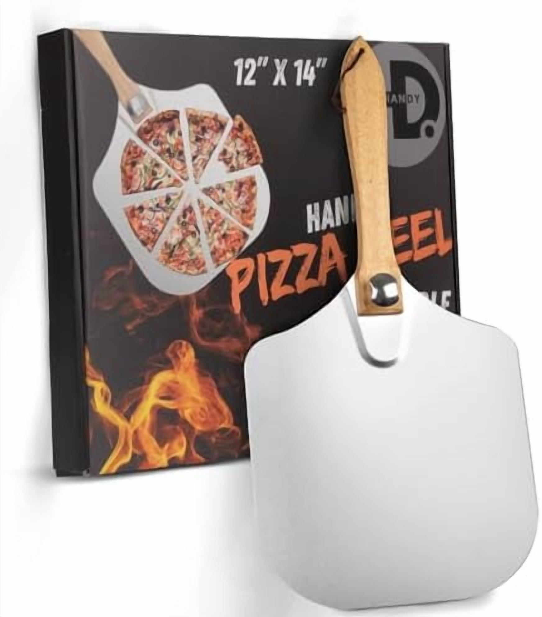 12-inch Aluminum Pizza Peel with Foldable Wood Handle pizza paddle Rust ...