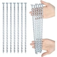 12-inch Artificial Turf Stakes Solid Galvanized Metal Spiral Landscape ...