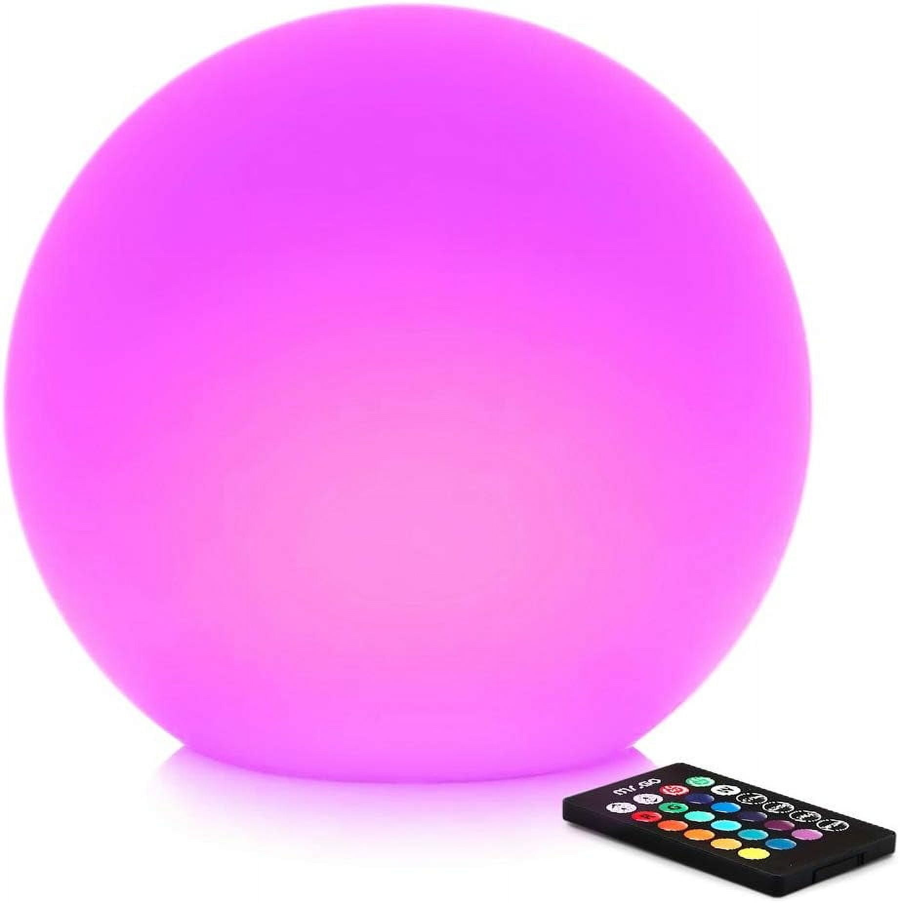12-inch Ball Light, Color-Changing Globe Orb Lamp w/Remote, Room Bar ...
