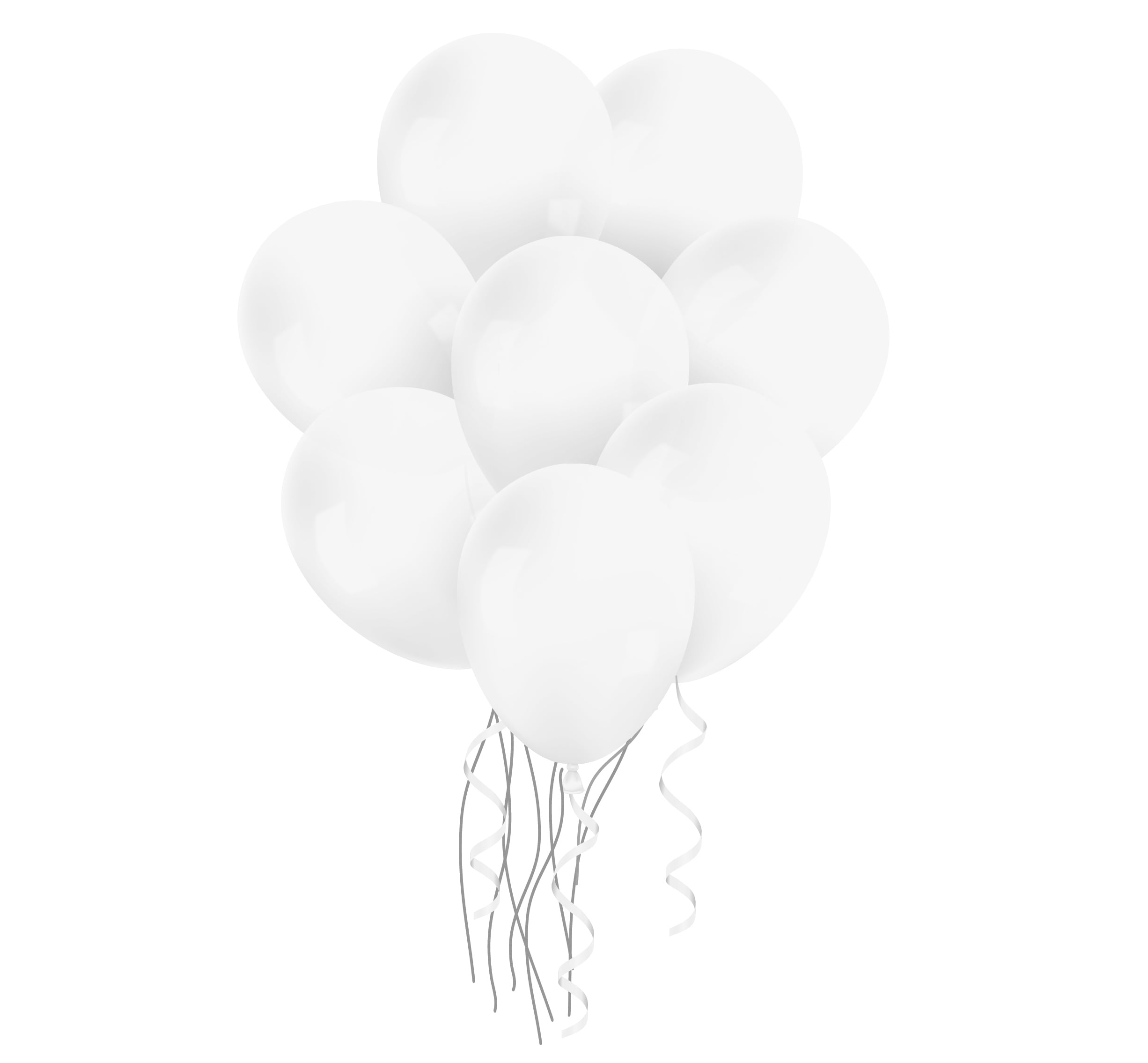 12 inch Balloons 100 pcs - white - Walmart.com