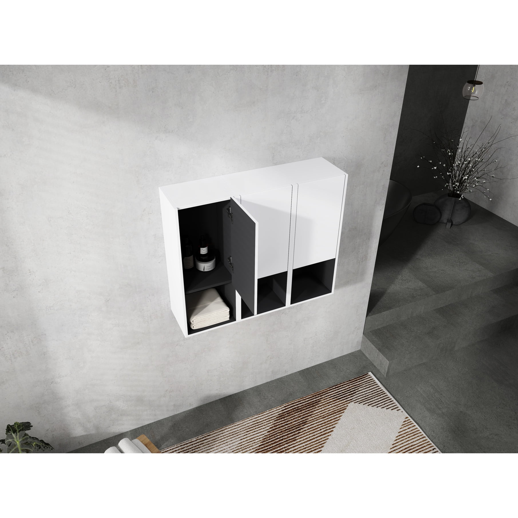 12 - inch Bathroom Cabinet - Soft - closing Doors for Smooth Closure ...