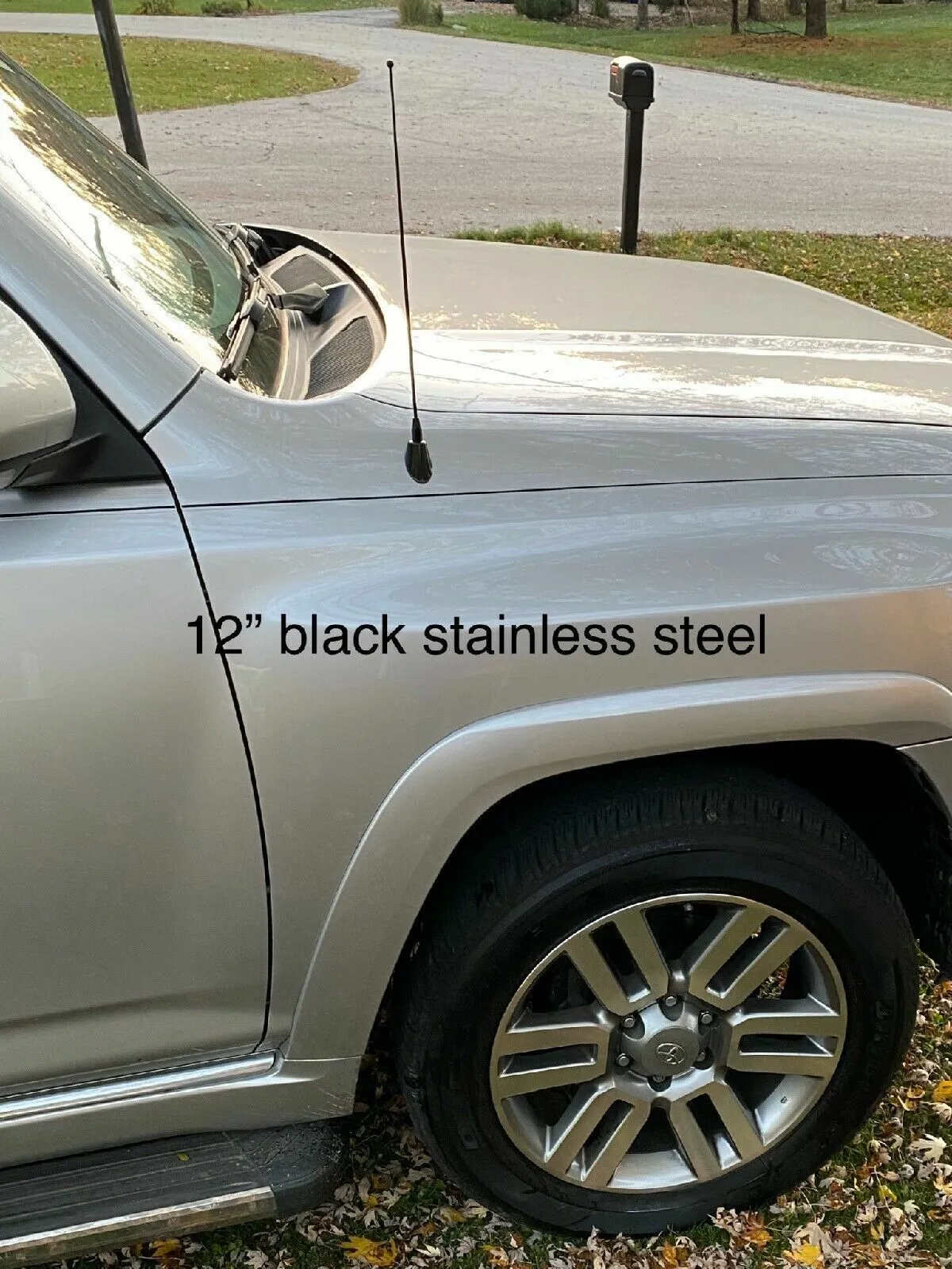 12" inch Black Stainless Antenna Mast Power Rod Radio AM/FM for TOYOTA ...