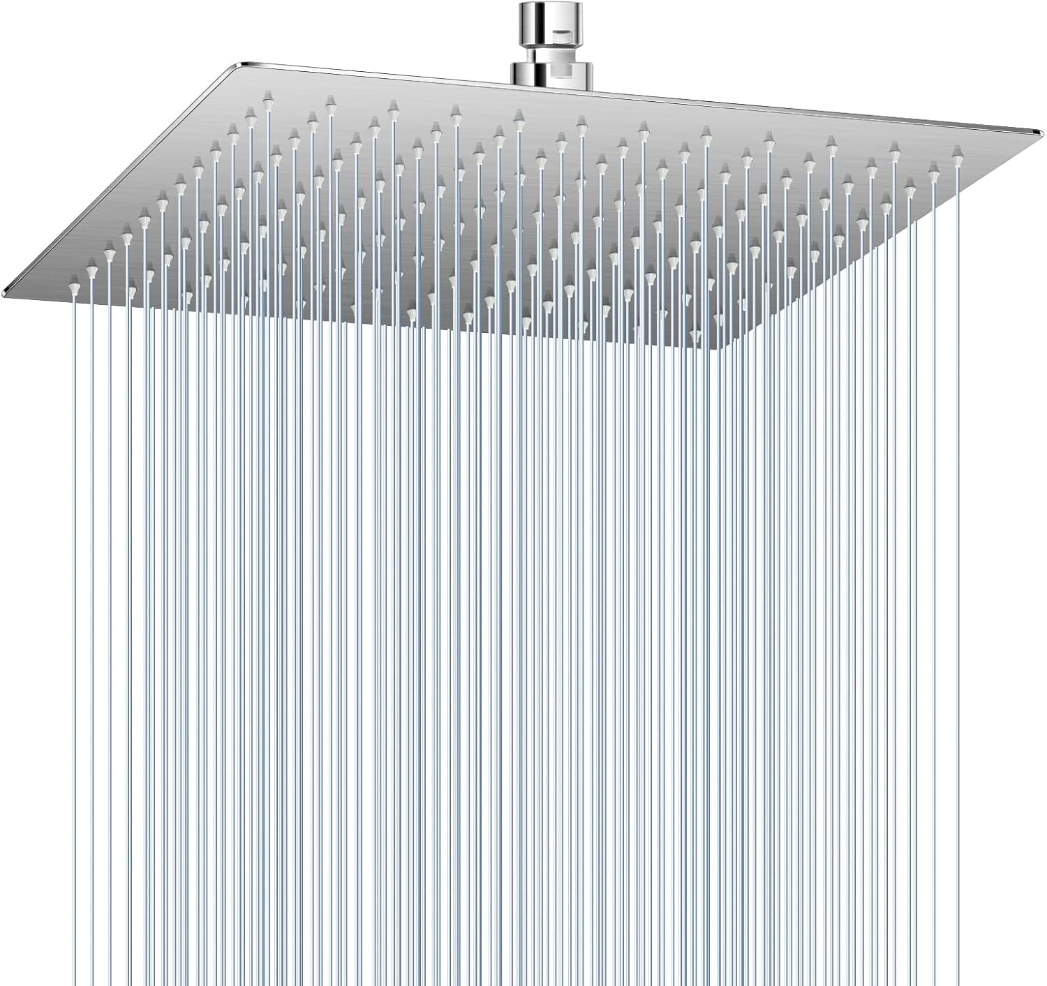 12 inch Brushed Nickel Rain Shower Head - All Metal 304 Stainless Steel ...