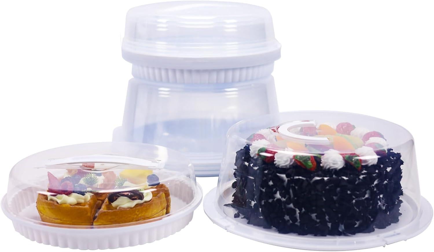 12 inch Cake Carriers, 9 inch Carriers, 3 Pack each, with Lid and ...