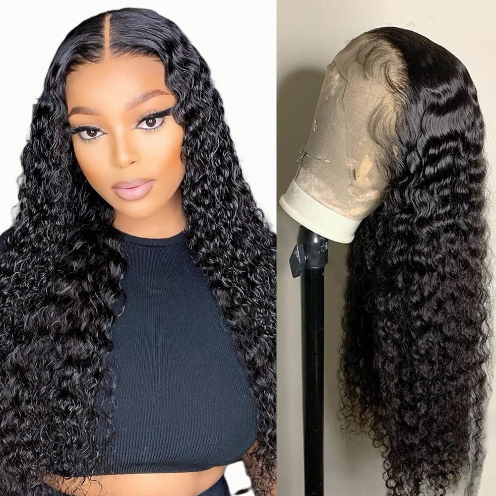 Free Shipping! 12 inch Deep Wave Lace Front Wigs Human Hair 13x4 Lace ...