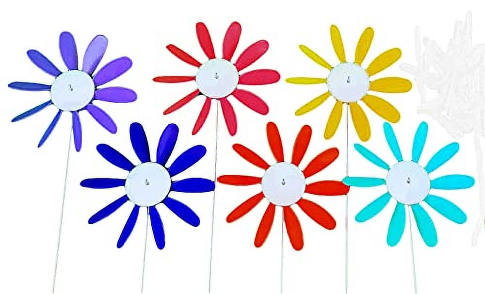 12 inch Dia. Vibrant Color Pinwheels - 6 Pack (Random Colors) - Walmart.com