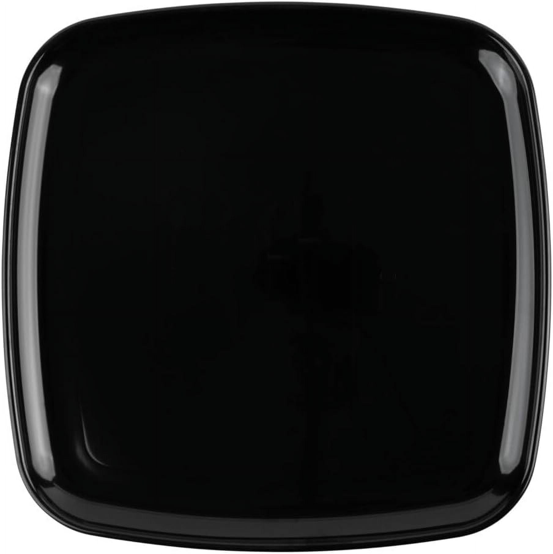 12" inch Disposable Square Black Plastic Serving Plates, China Like ...