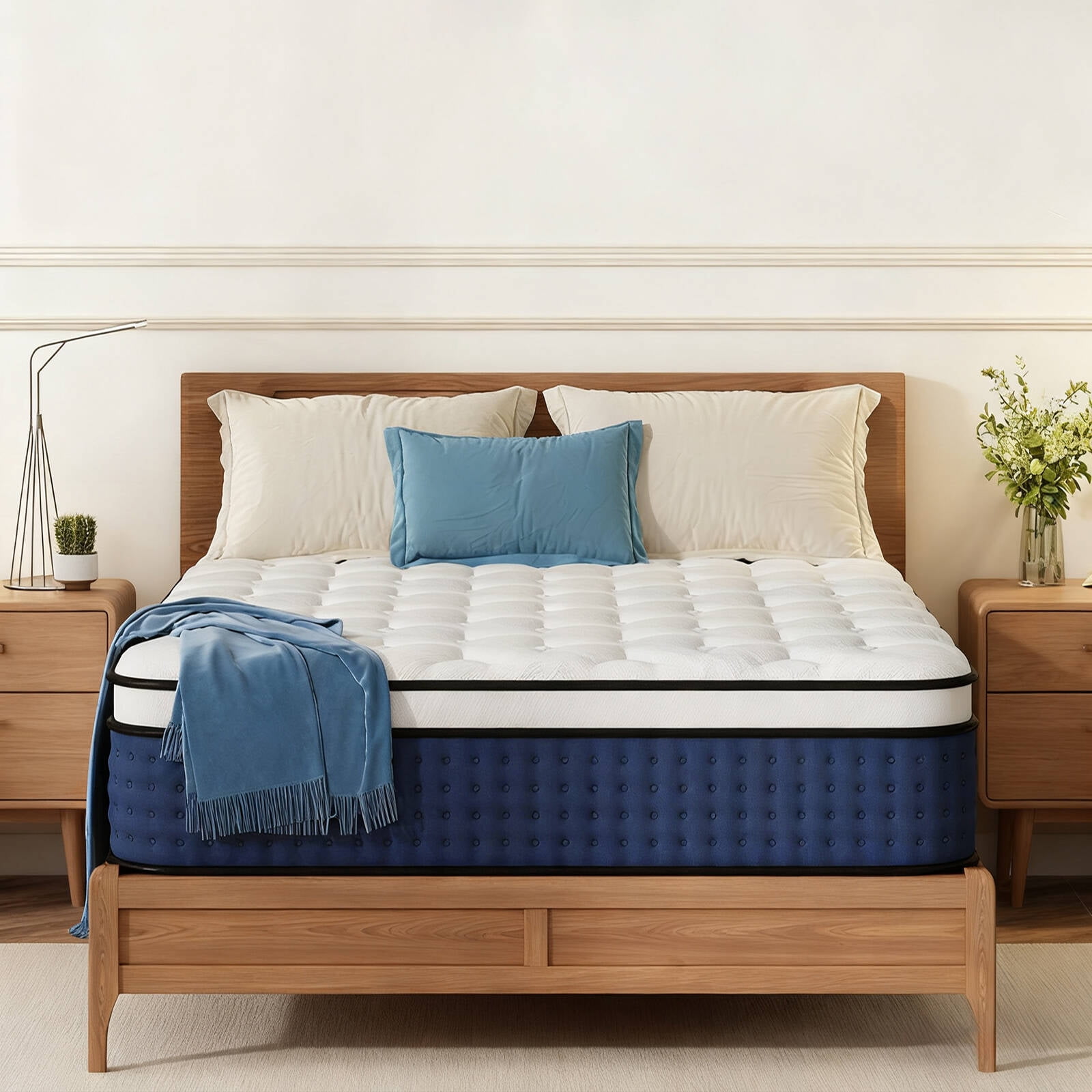 GREOO Full Size 12 inch Hybrid Firm Gel Memory Foam Mattress with ...