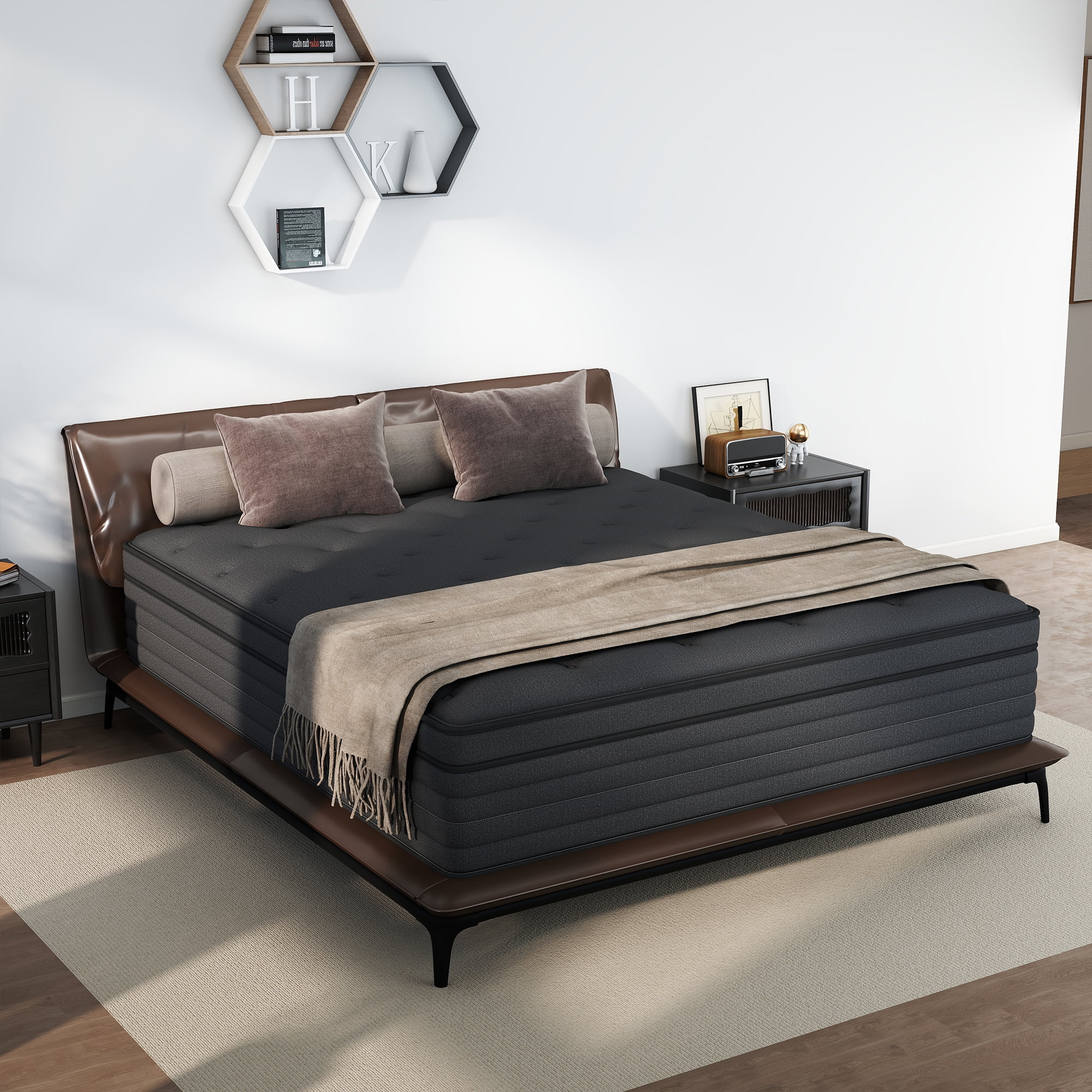 Mulinature 12 inch Full Mattress,Hybrid Mattresses Medium Firm in a Box ...