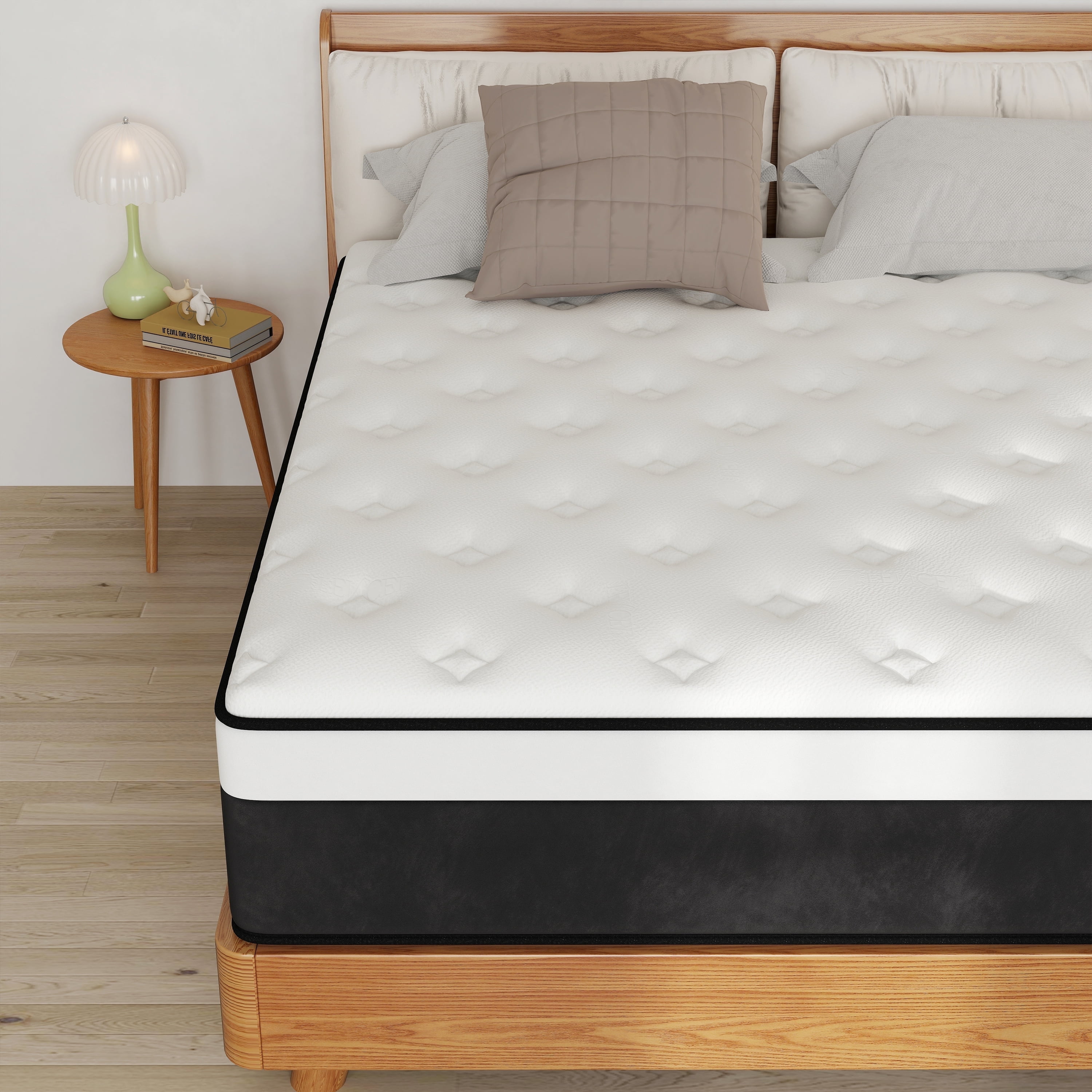 SILENCE MANGO 12 inch Full Sized Hybrid Mattress With Individually ...