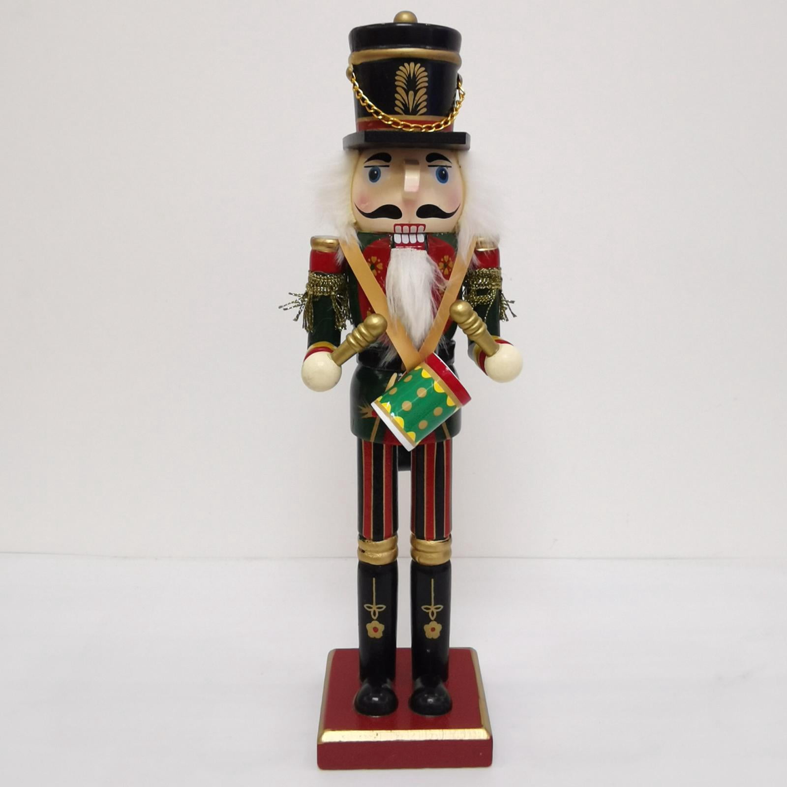 12 inch Height Wooden Nutcracker Soldier Ornaments Handcraft Drum ...