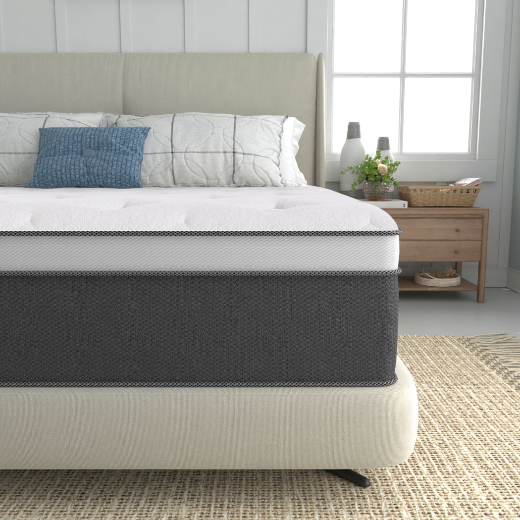 12 inch Hybrid Mattress in a Box, Gel Memory Foam and Pocket Spring ...