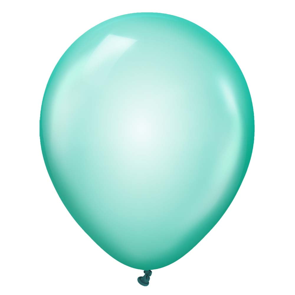 12 inch Kalisan Crystal Turquoise Latex Balloons (10 Pack) - Party ...