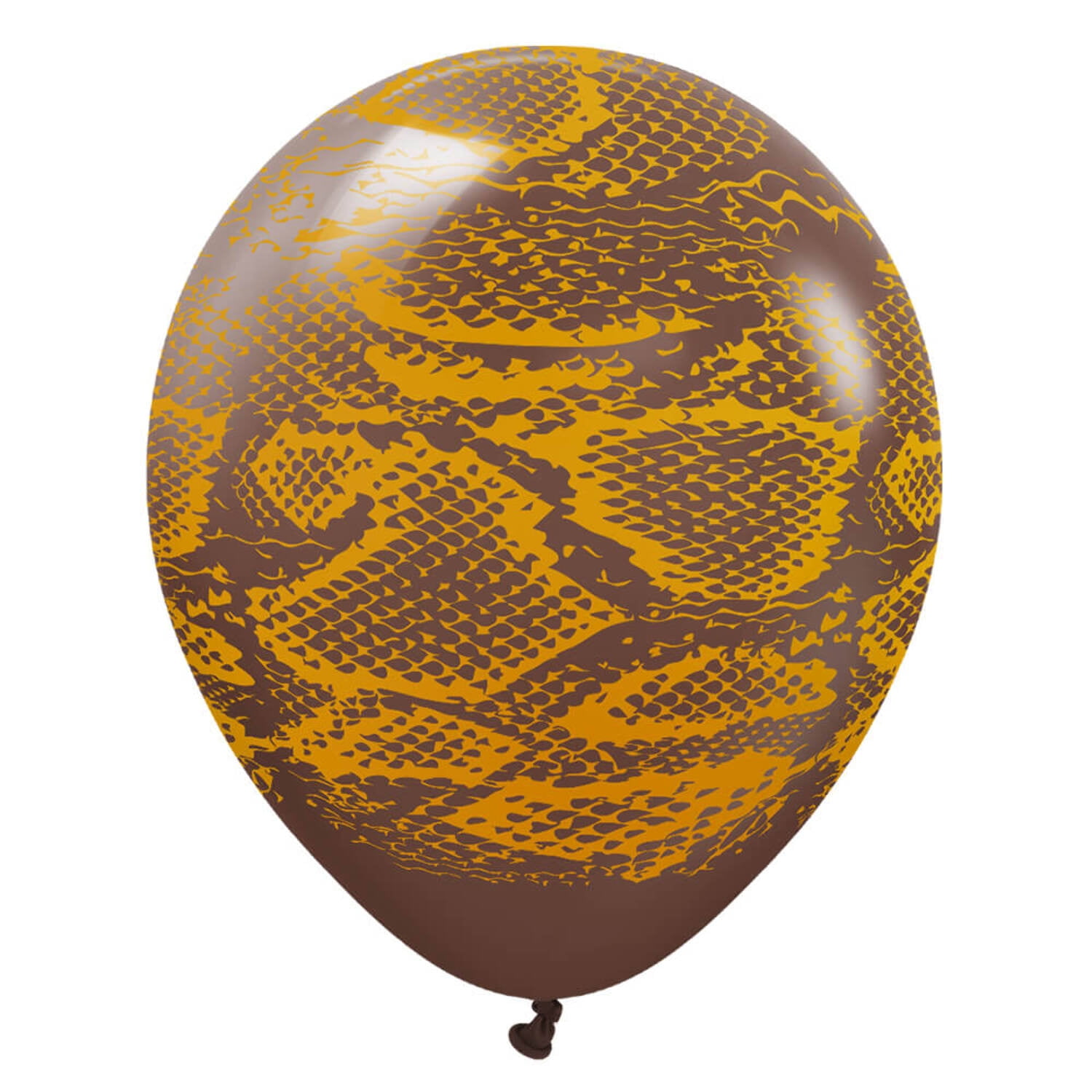 12 inch Kalisan Safari Snake - Chocolate Brown W/ Gold Ink Latex ...