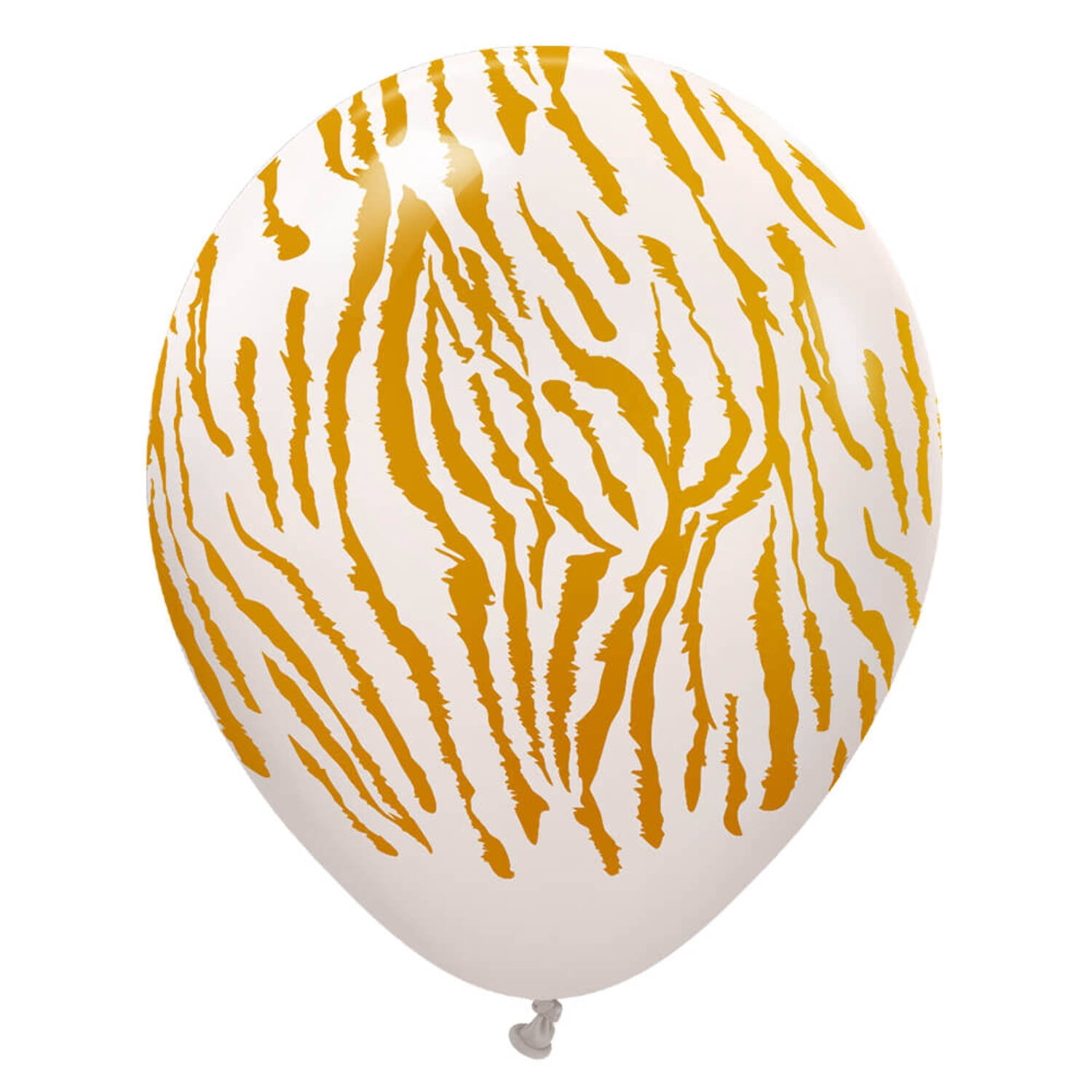 12 inch Kalisan Safari Tiger - White Sand W/ Gold Ink Latex Balloons ...