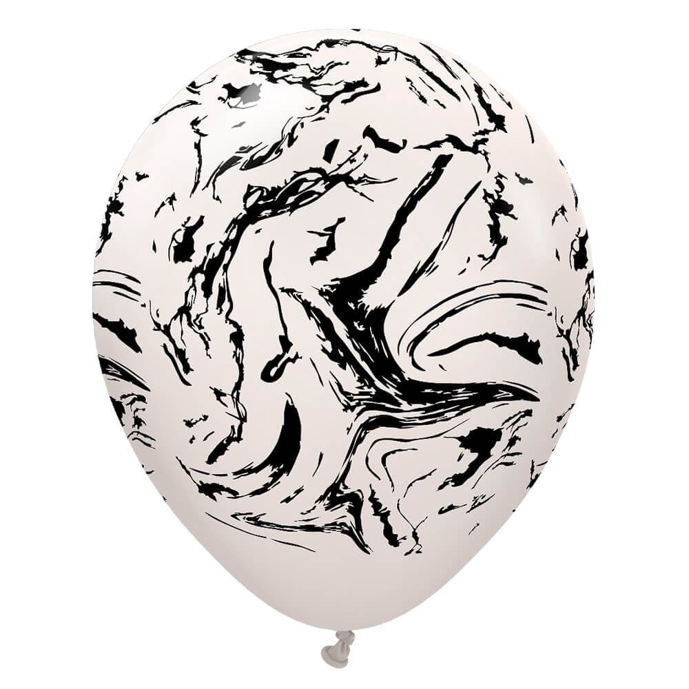 12 inch Kalisan Space Nebula - White Sand W/ Black Ink Latex Balloons ...