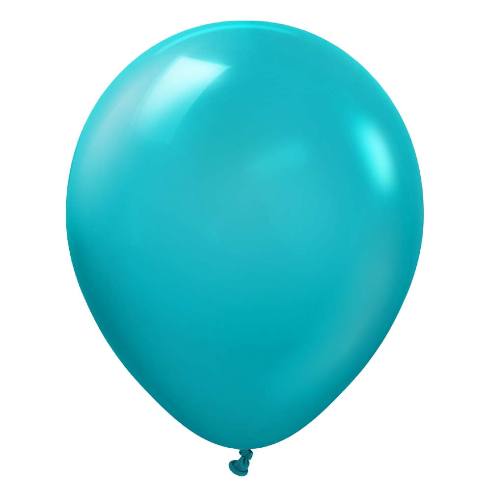 12 inch Kalisan Standard Turquoise Latex Balloons (10 Pack) - Party ...